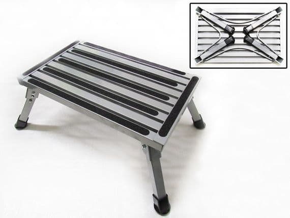 Caravan Folding Step Aluminium Non Slip 150KG Lightweight Motorhome ...