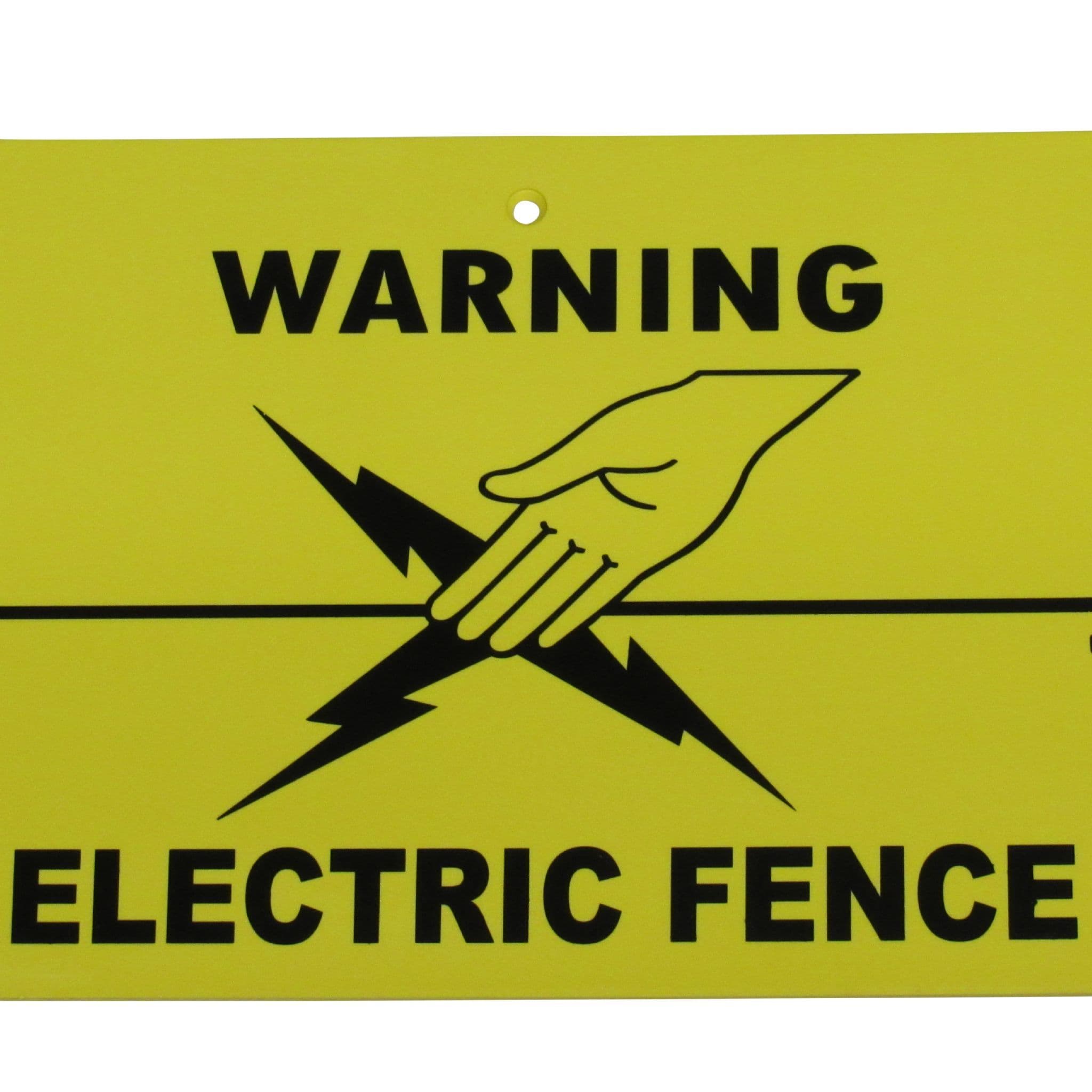 Electric Fence Warning Sign x10 | SecureFix Direct
