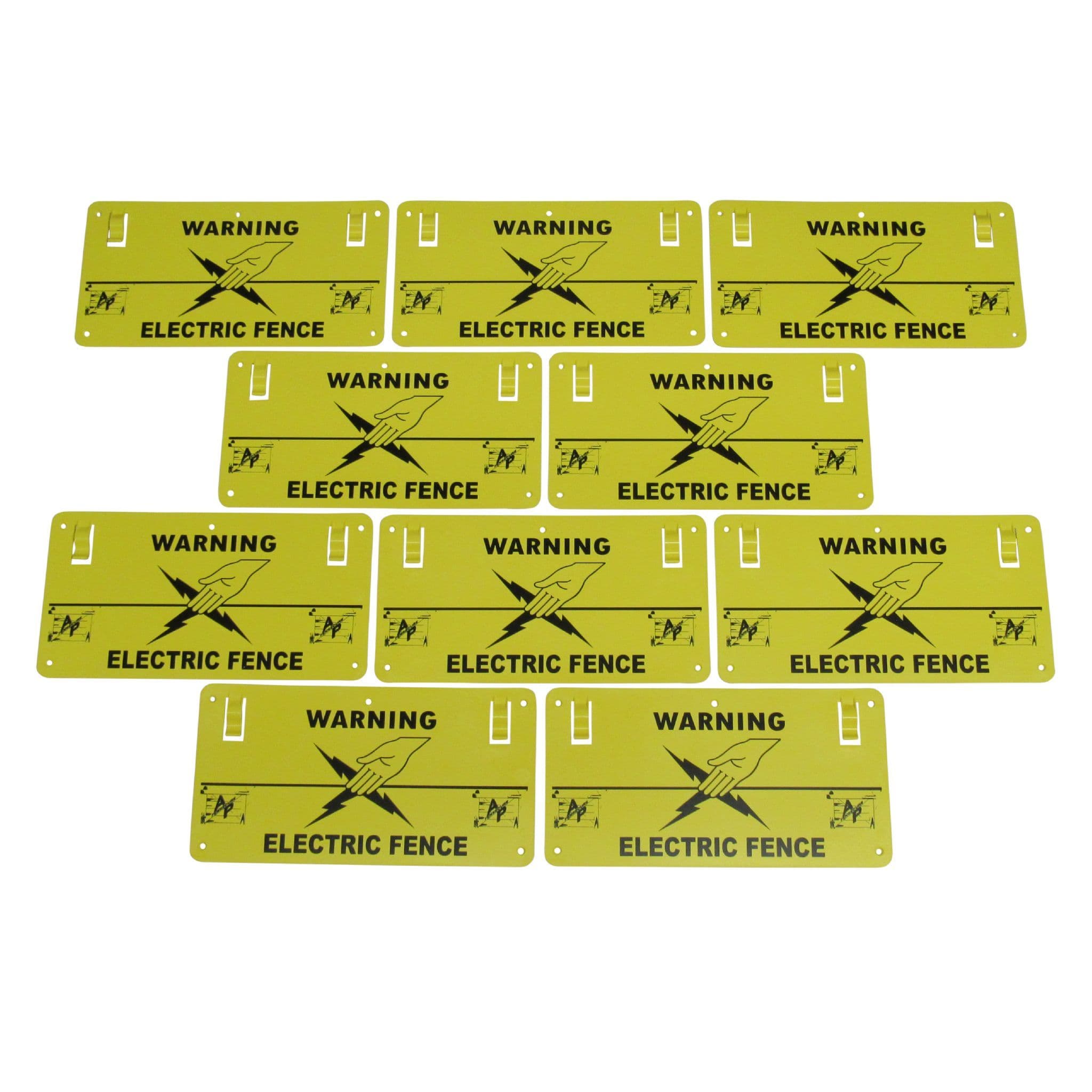 Electric Fence Warning Sign x10 | SecureFix Direct