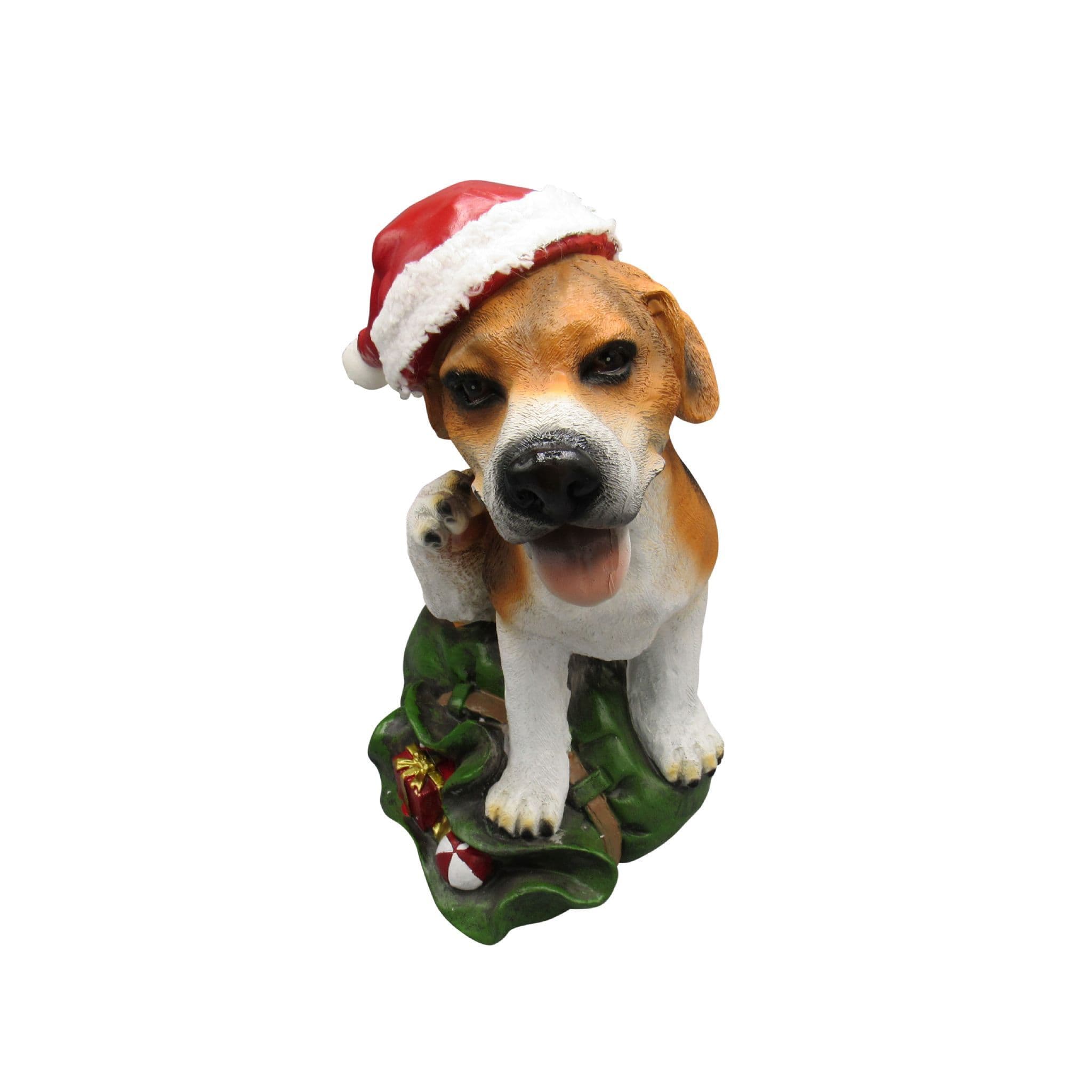 Xmas Dog On Gifts Figurine | SecureFix Direct