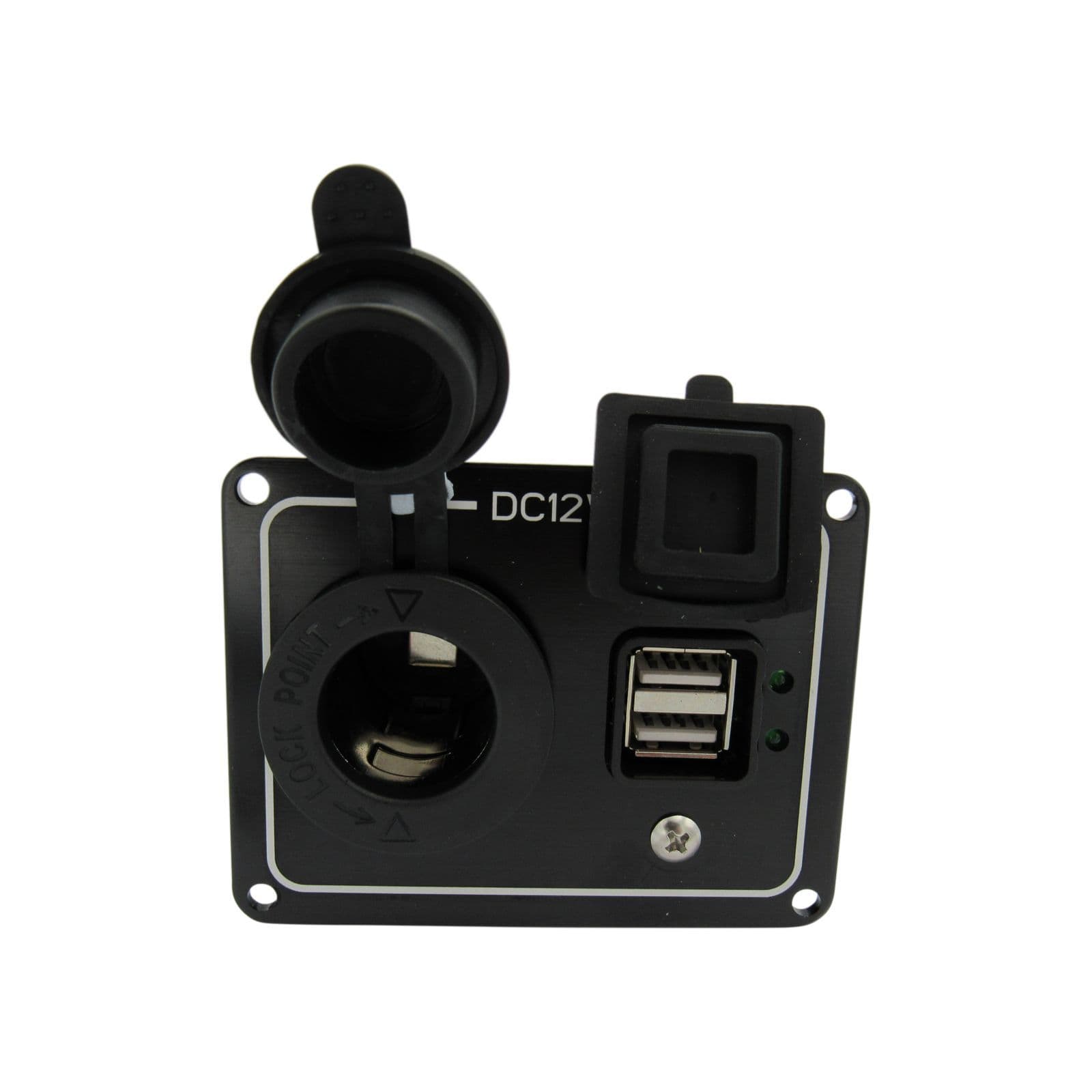 Cigarette Lighter Socket & USB Ports 12V Marine Switch Panel Boat Charging
