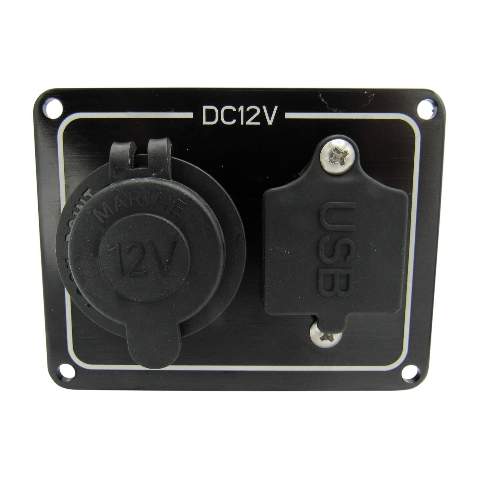 Cigarette Lighter Socket & USB Ports 12V Marine Switch Panel Boat Charging