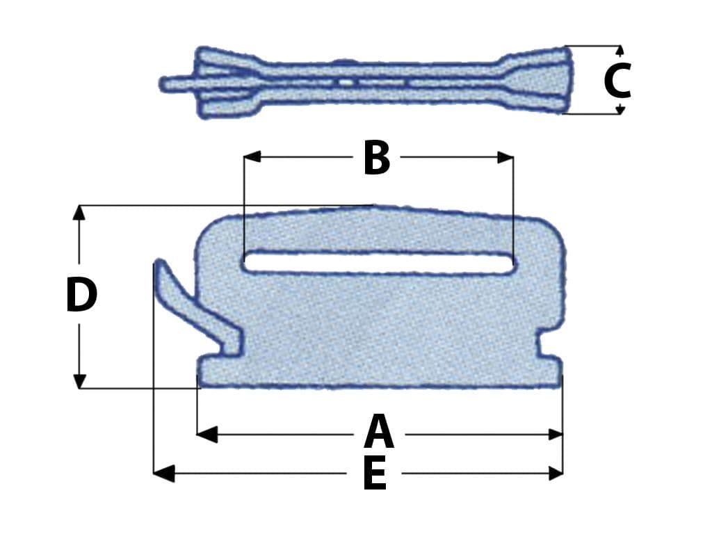 E Track Fitting Yellow Passivated | SecureFix Direct