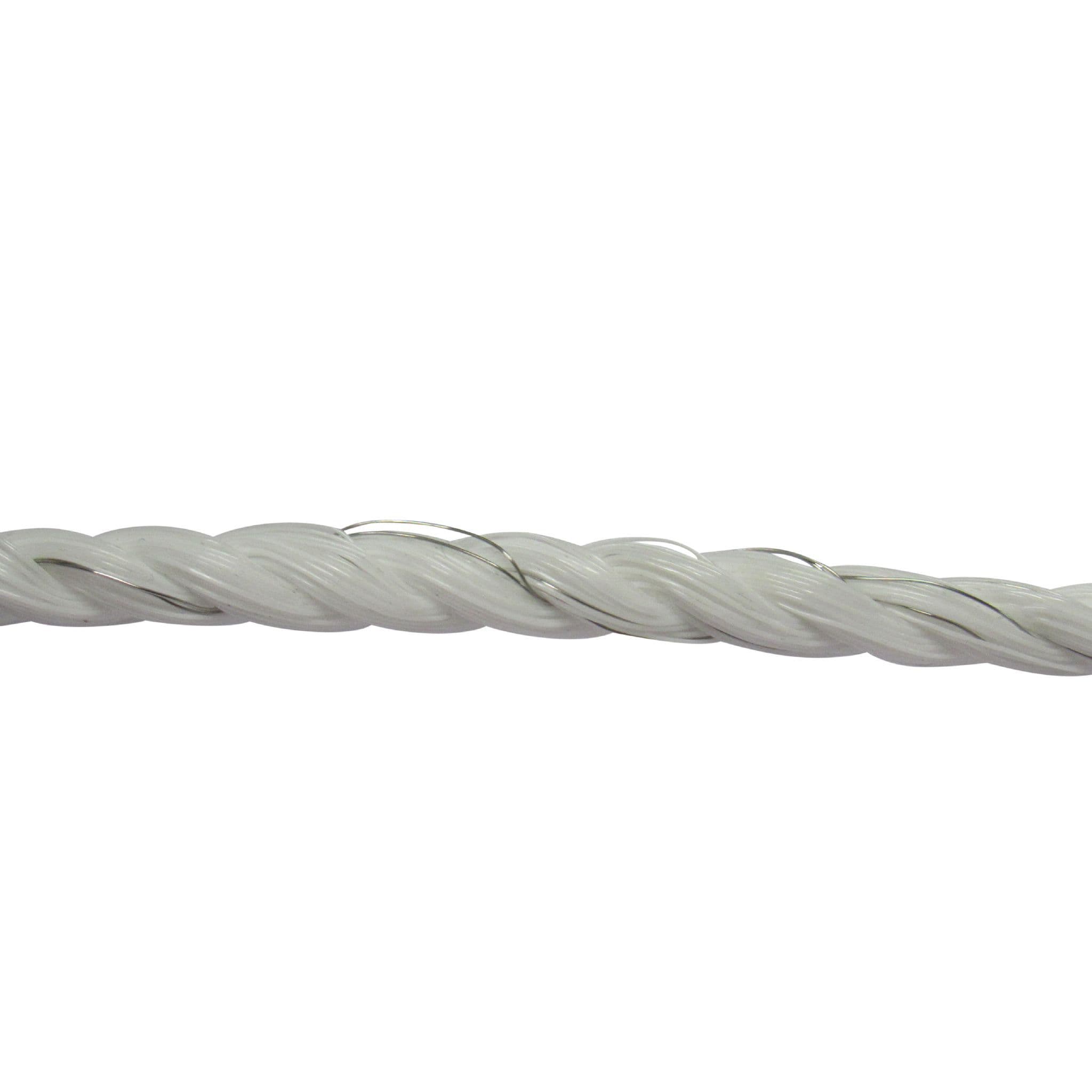White Electric Fencing Rope 6MM 200M | SecureFix Direct