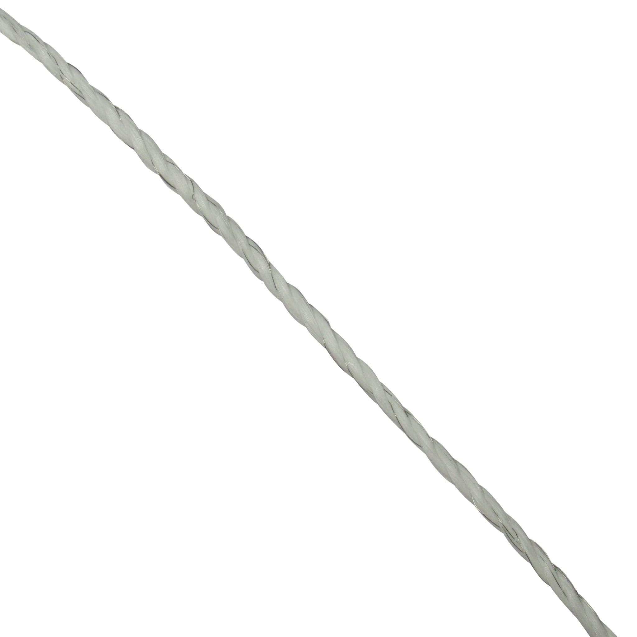 White Electric Fencing Rope 6MM 200M | SecureFix Direct