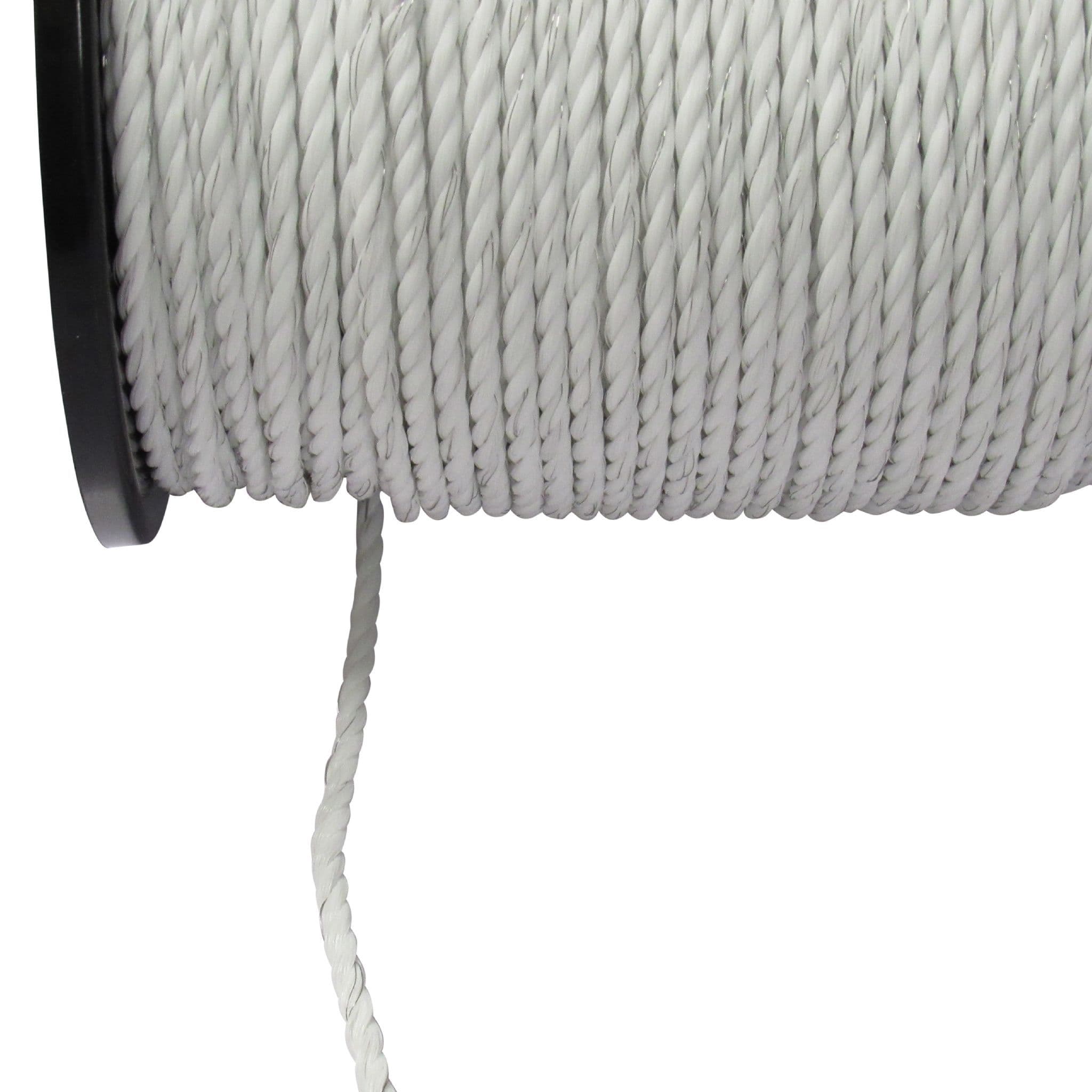 White Electric Fencing Rope 6MM 200M | SecureFix Direct