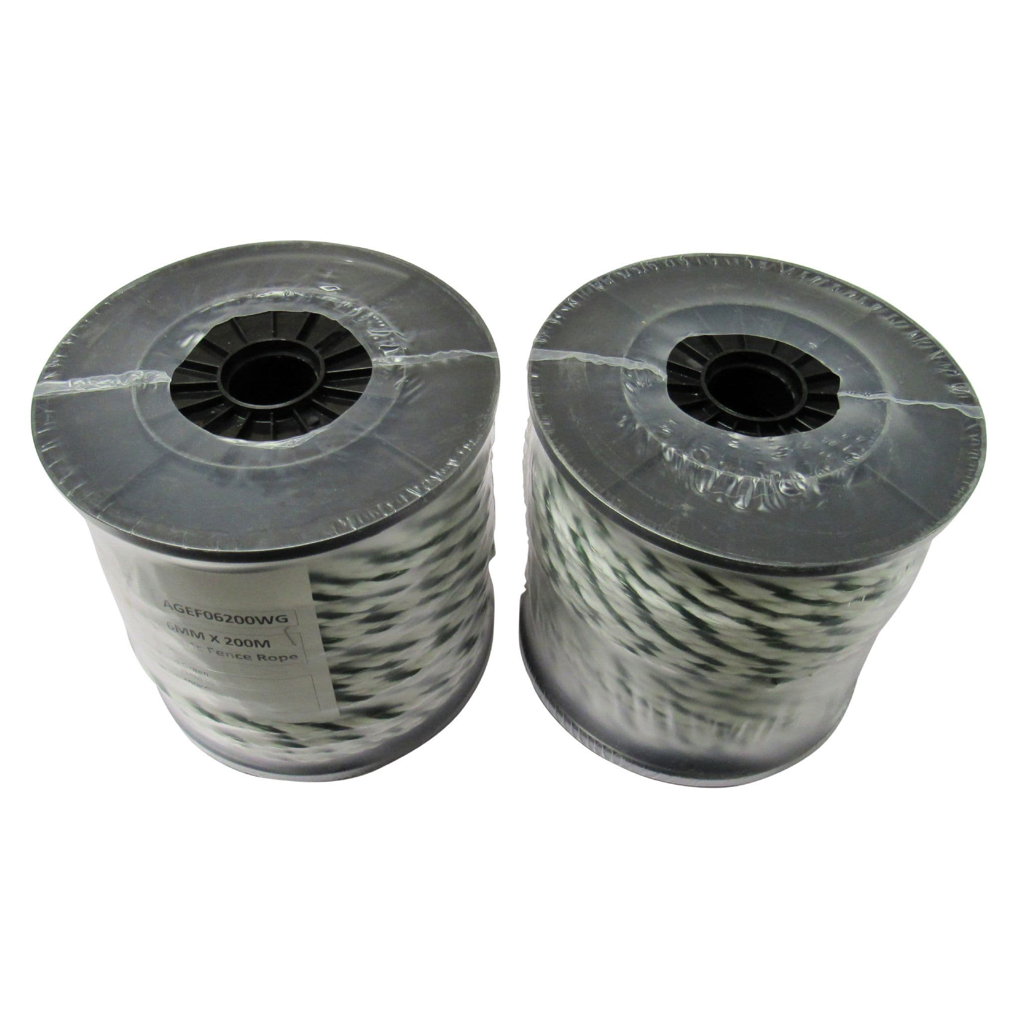 White Green Electric Fencing Rope 6MM 200M | SecureFix Direct