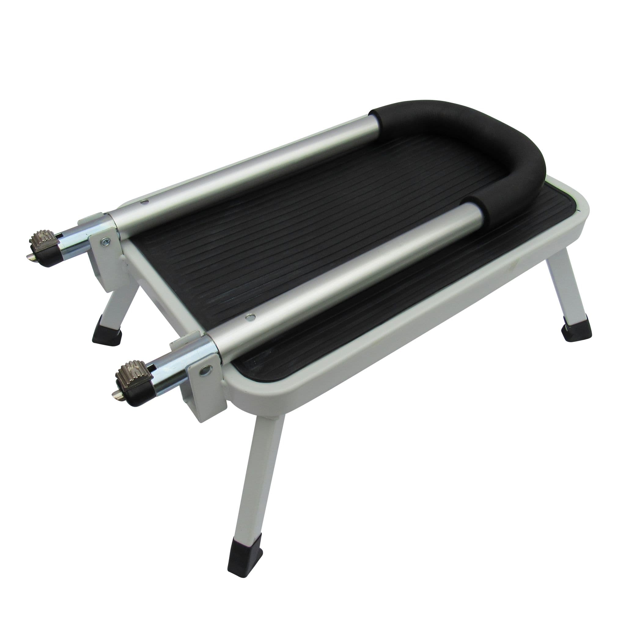 Folding Aluminium Step With Handrail | Securefix Direct