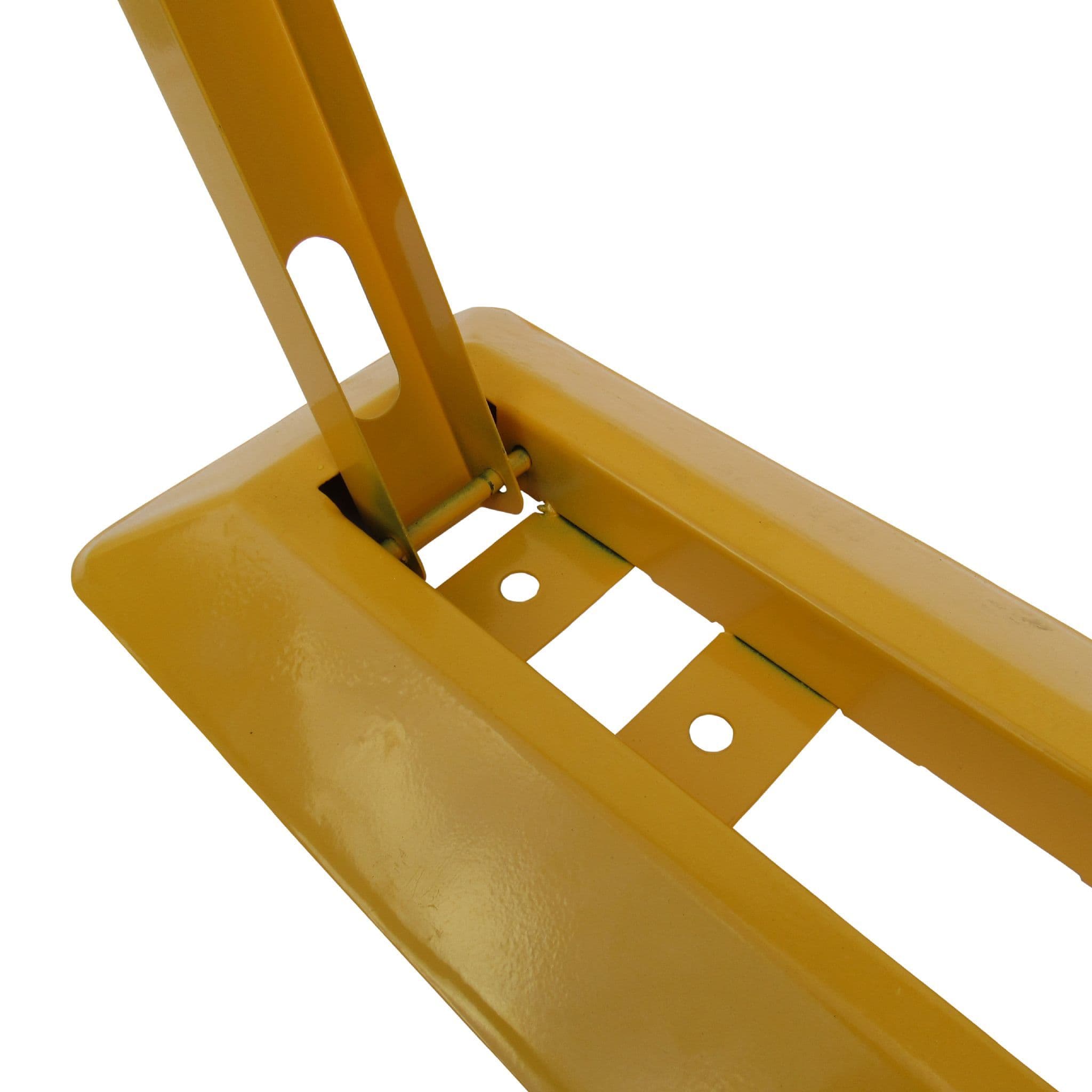 Folding Parking Barrier Lockable Triangle Post Driveway Steel Drop Down