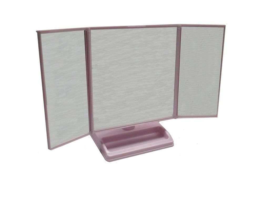 Folding Pink Vanity Mirror | SecureFix Direct