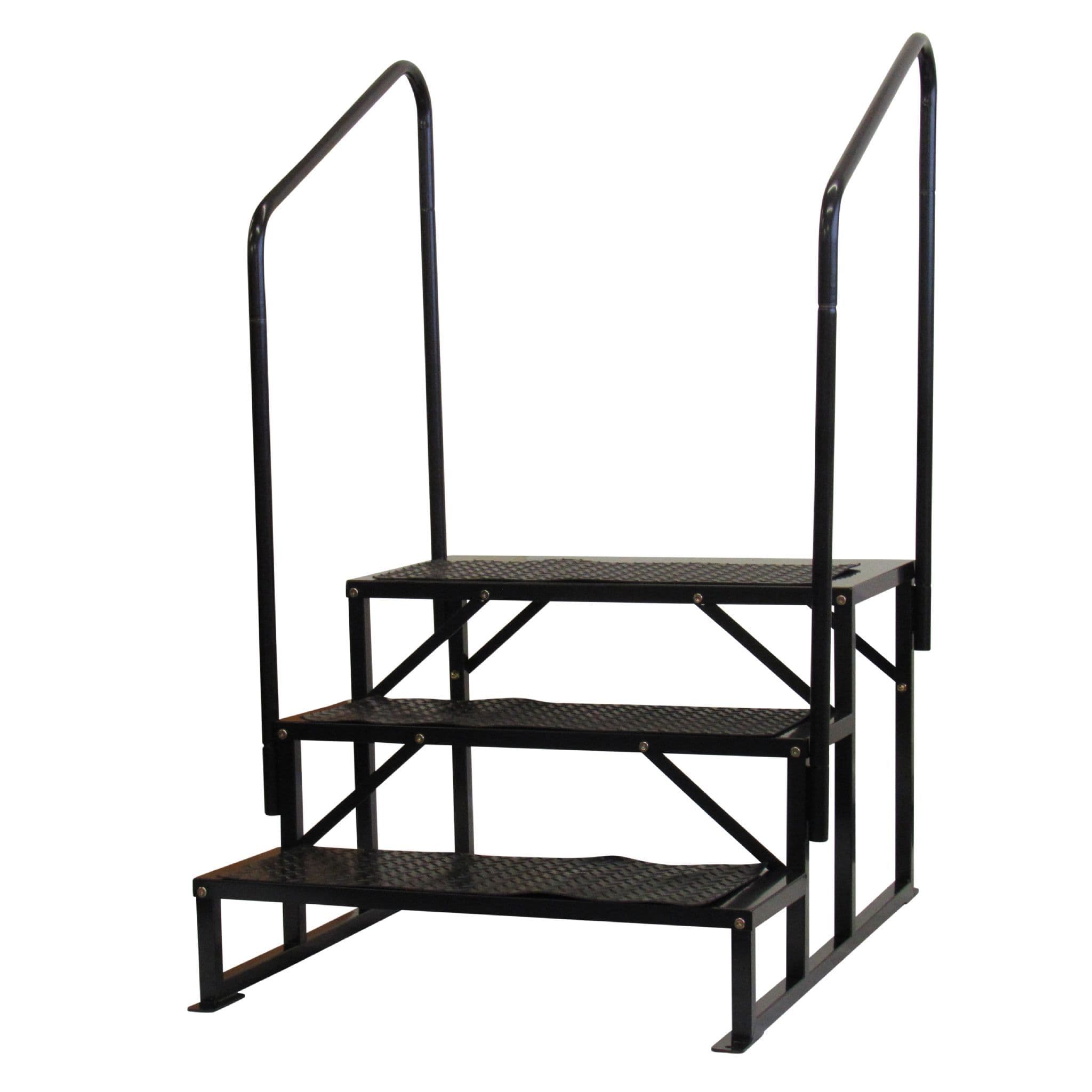 Caravan Triple Step with Handrail | SecureFix Direct