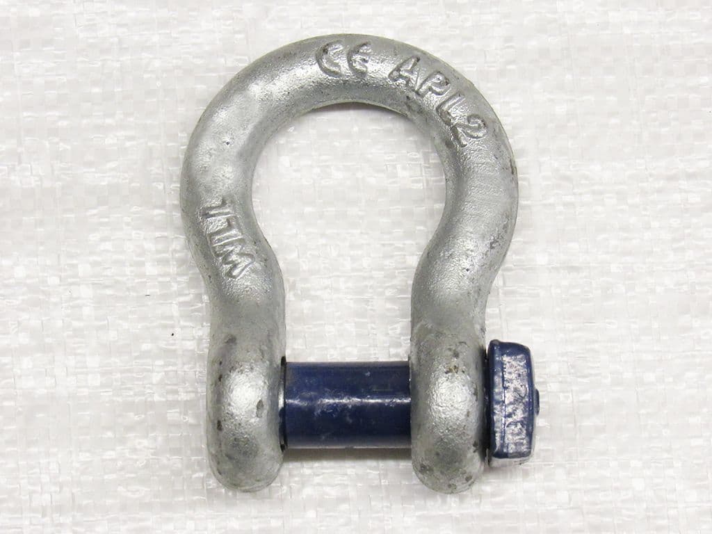Galv Bow Shackle Square Head 12 Ton | Securefix Direct