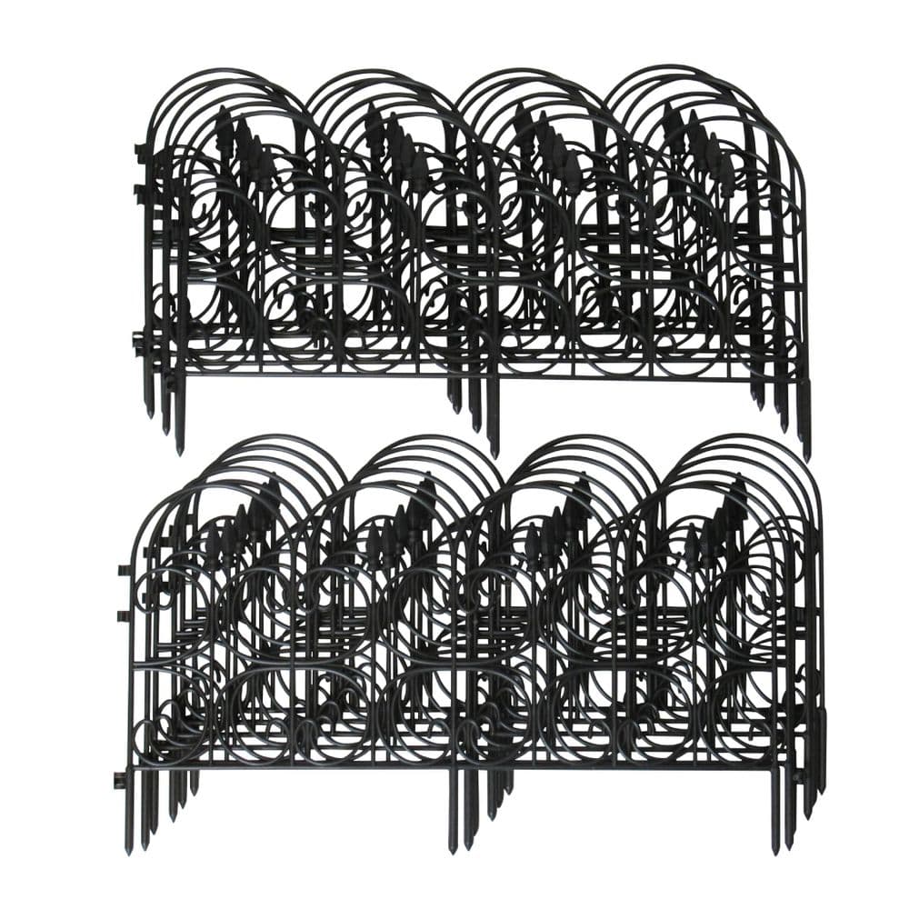 Black Plastic Border Fence x2 | Securefix Direct