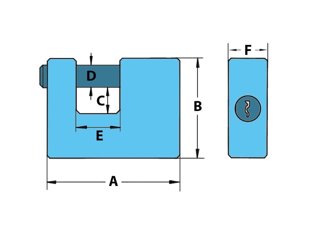 Heavy Duty Brass Shutter Padlock 80MM | SecureFix Direct