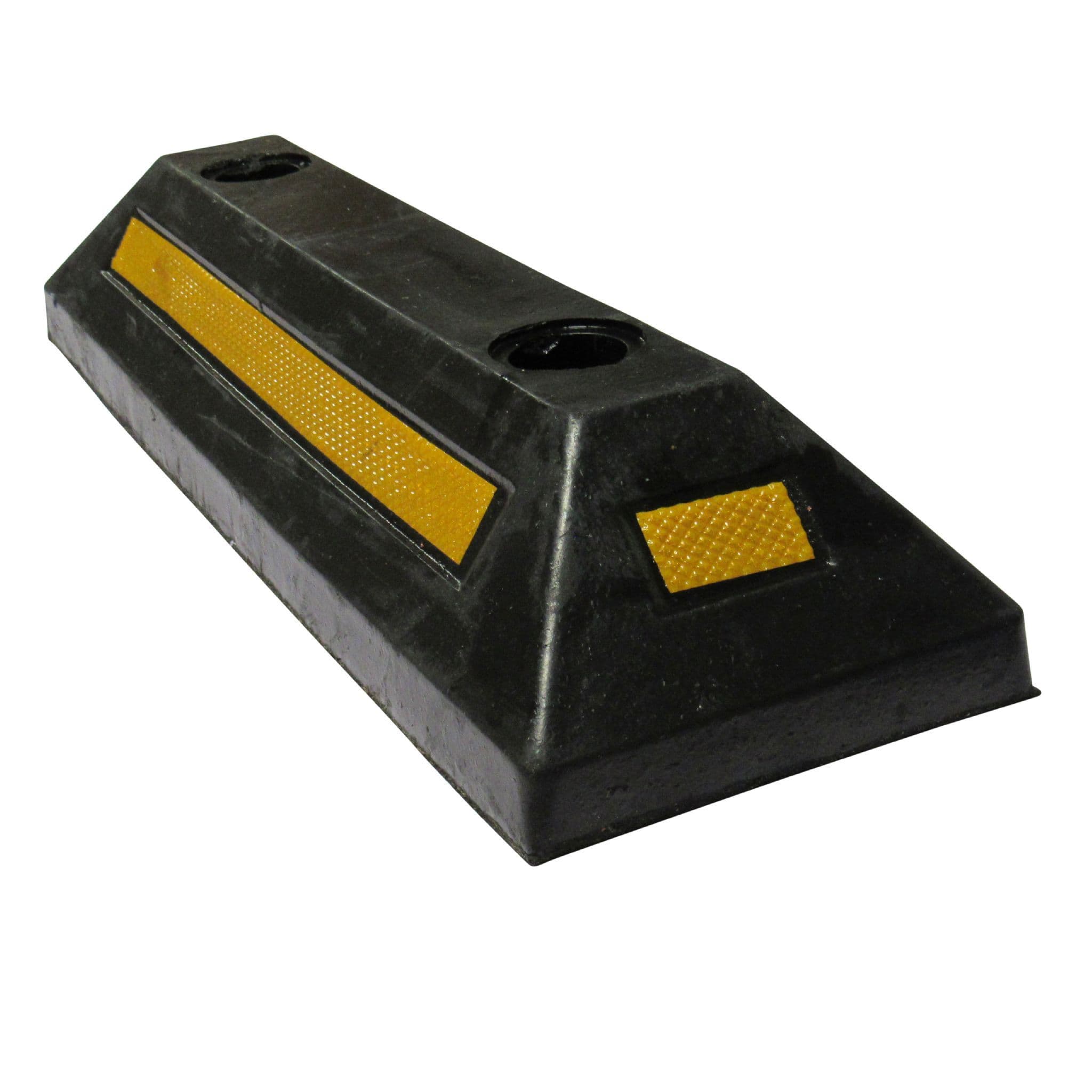 Pair of Reflective Wheel Stop Blocks | SecureFix Direct