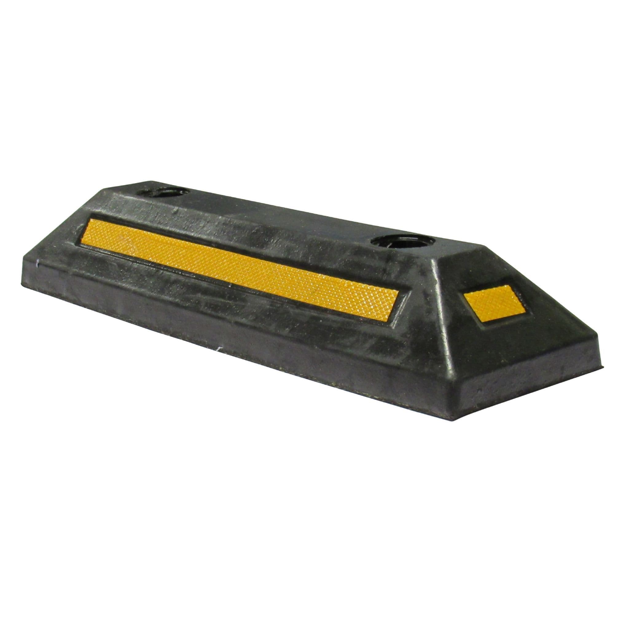 Pair of Reflective Wheel Stop Blocks | SecureFix Direct