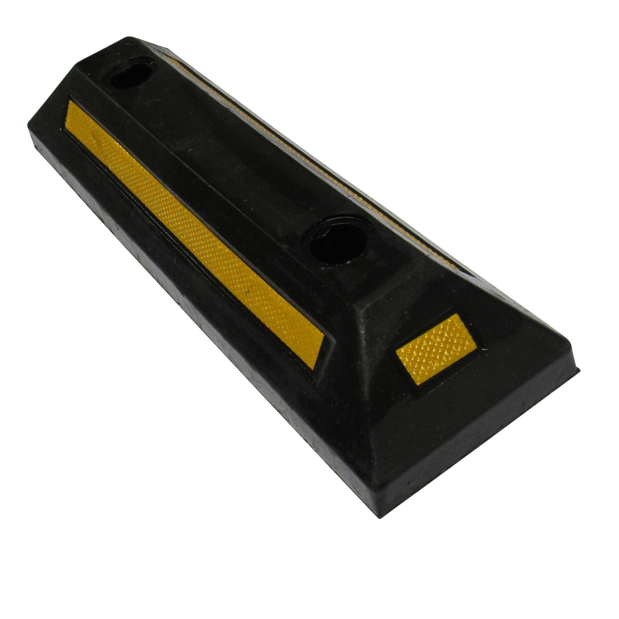 Pair of Reflective Wheel Stop Blocks | SecureFix Direct