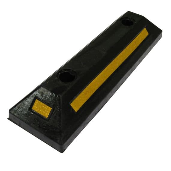 Pair of Reflective Wheel Stop Blocks | SecureFix Direct