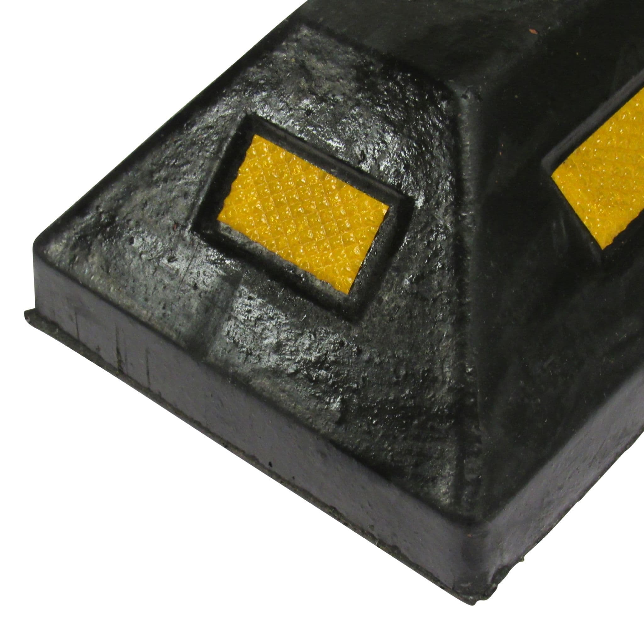 Pair of Reflective Wheel Stop Blocks | SecureFix Direct