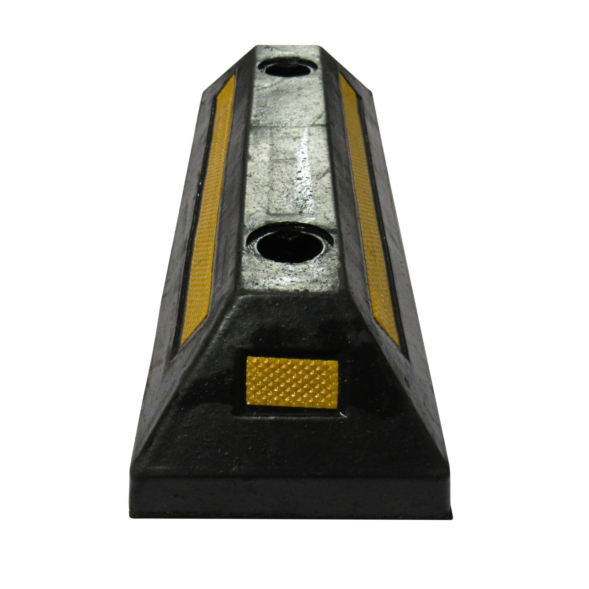 Pair of Reflective Wheel Stop Blocks | SecureFix Direct