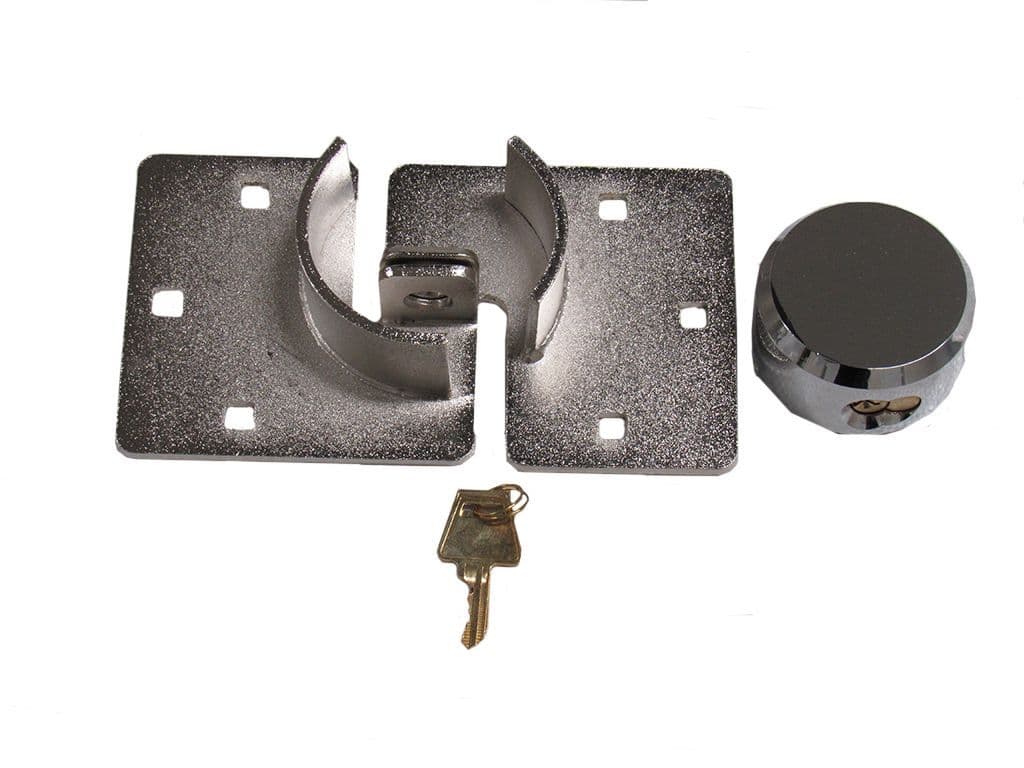 High Security Van Door Lock with Brackets Heavy Duty Padlock Shutter Gate