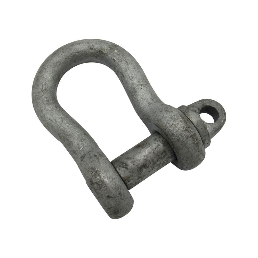 Large Bow Shackle With Screw Pin 2 Ton Galvanised - Lifting Towing ...