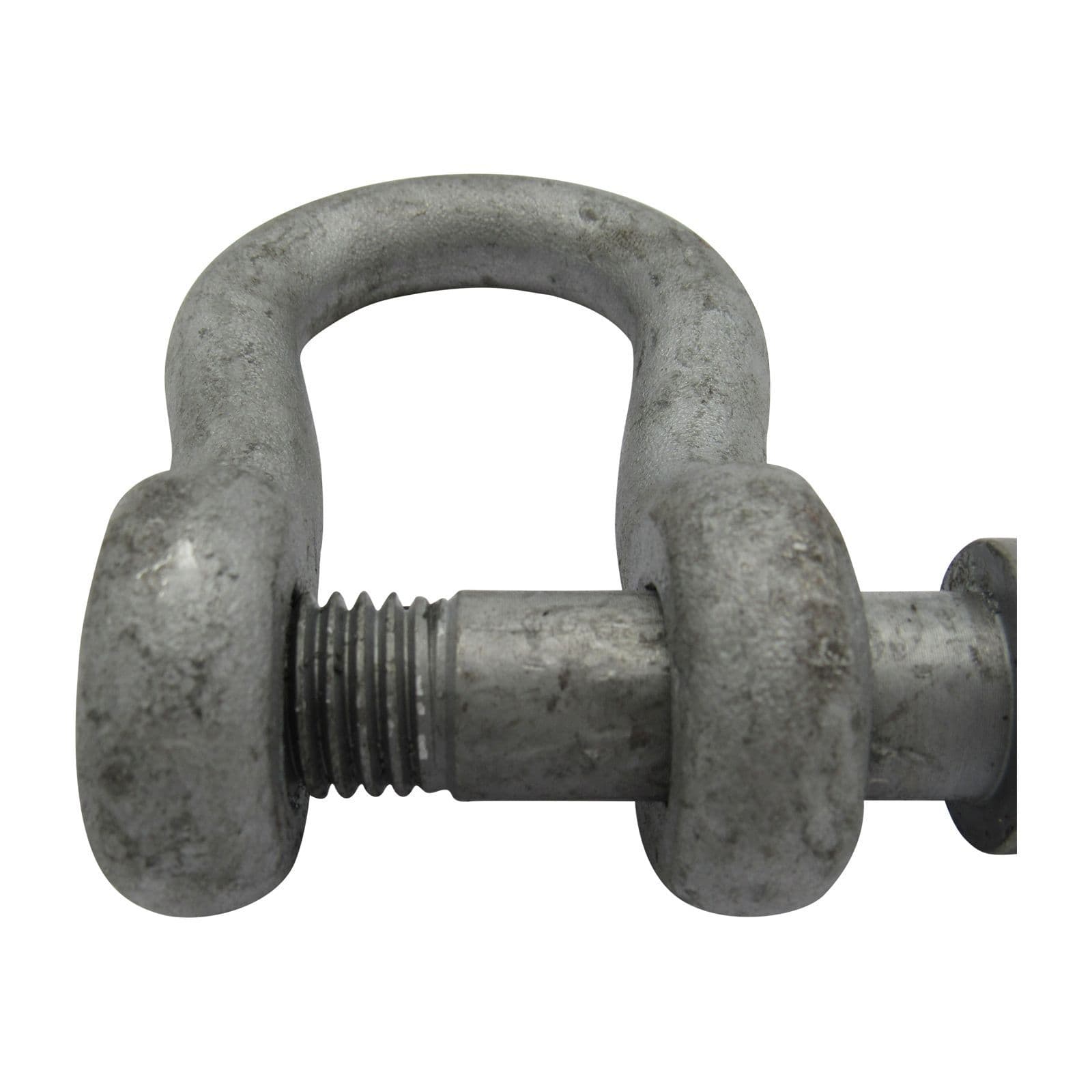 Large Bow Shackle With Screw Pin 4 75 Ton Galvanised - Lifting Towing ...