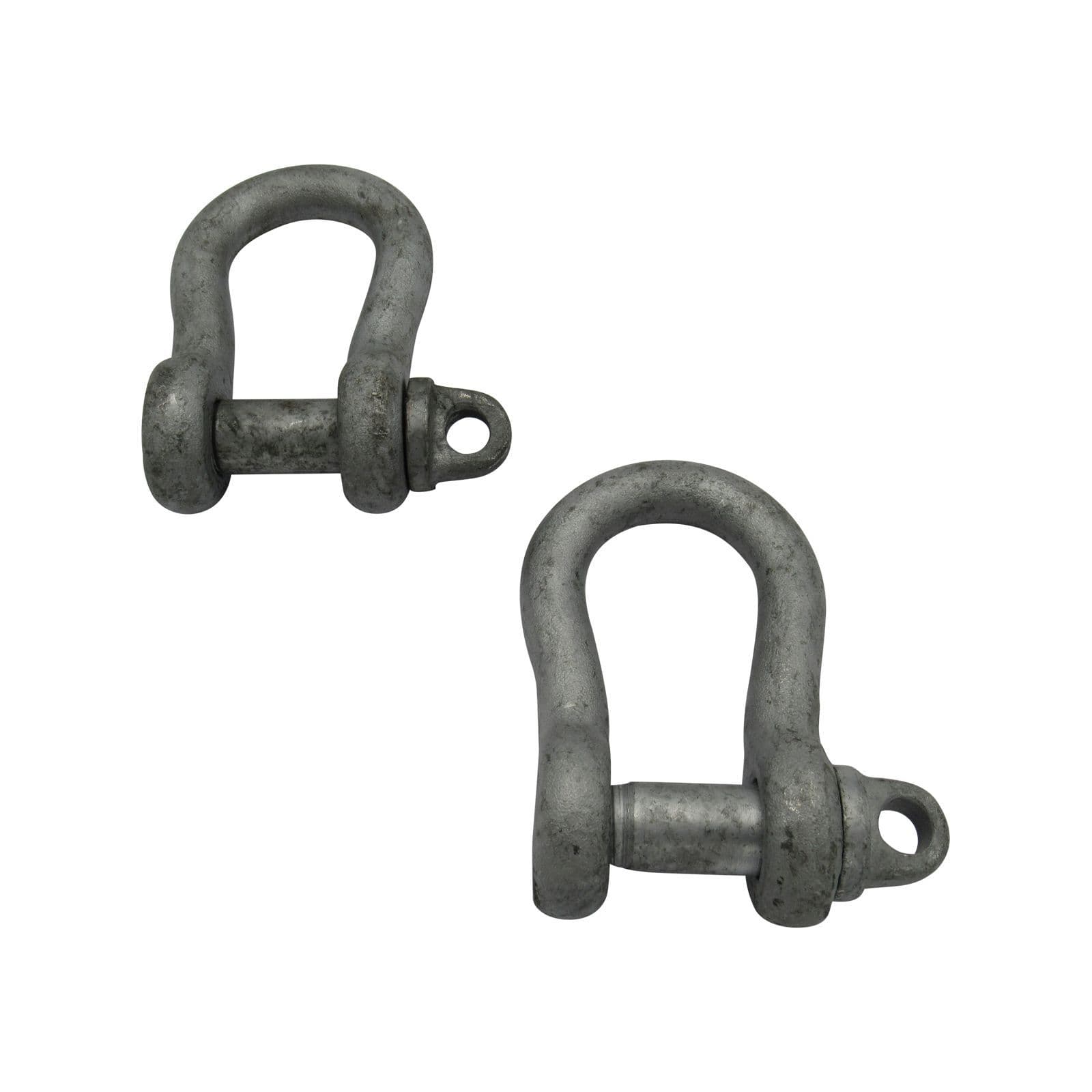Large Bow Shackles With Screw Pin 0 75 Ton X2 - Galvanised Lifting ...