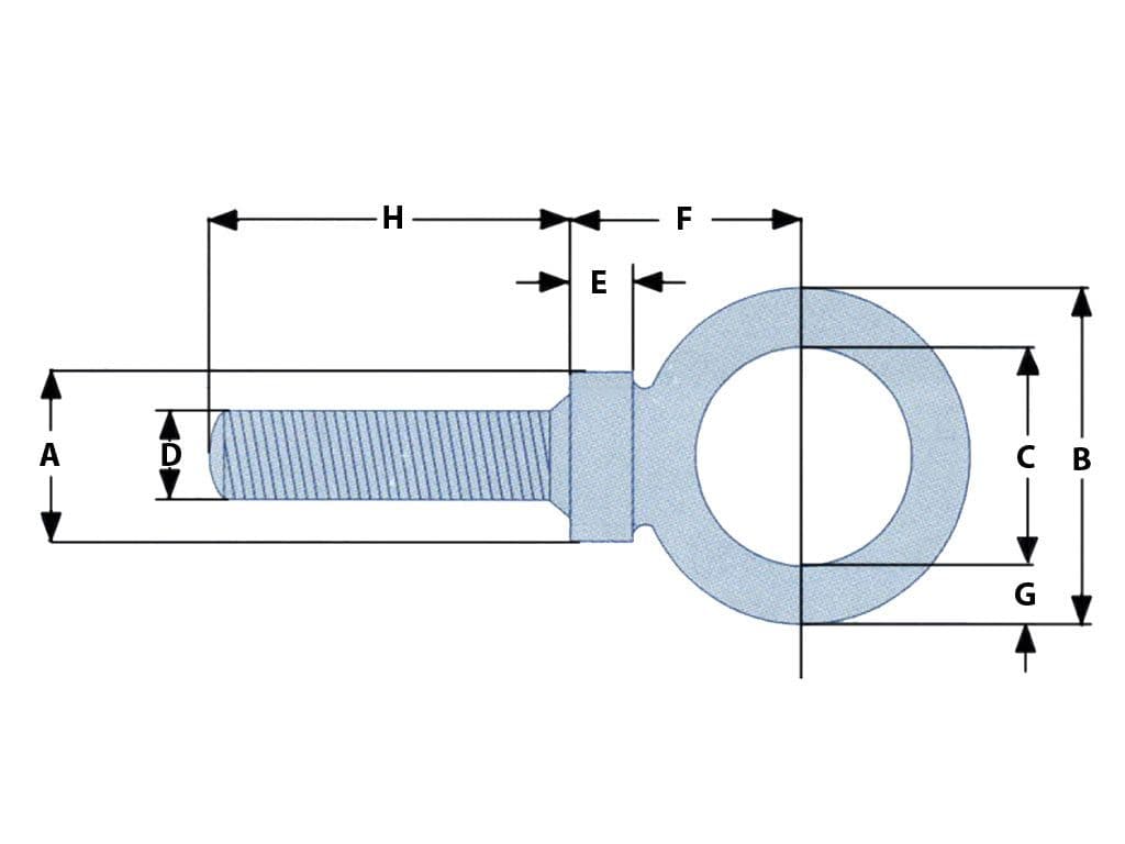 Long Shank Lifting Eye Bolts Dynamo | SecureFix Direct