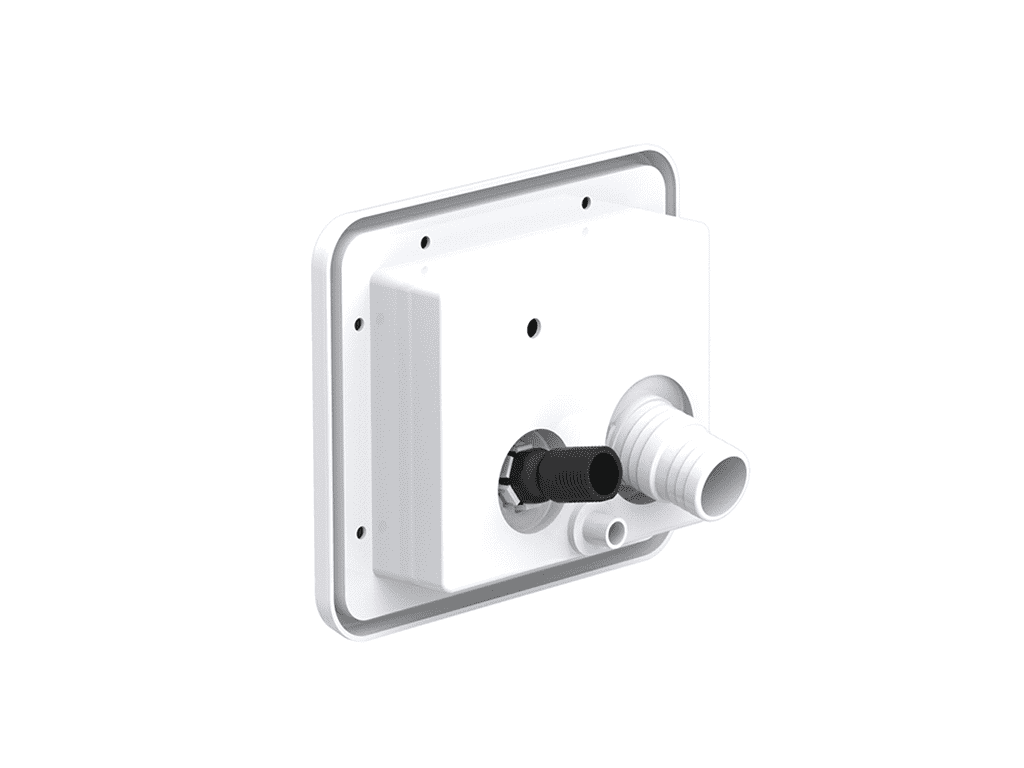 White Lockable Cable Hatch & Keys | SecureFix Direct