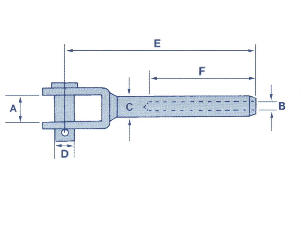 Mini Swage Fork Terminal 4MM SS | SecureFix Direct