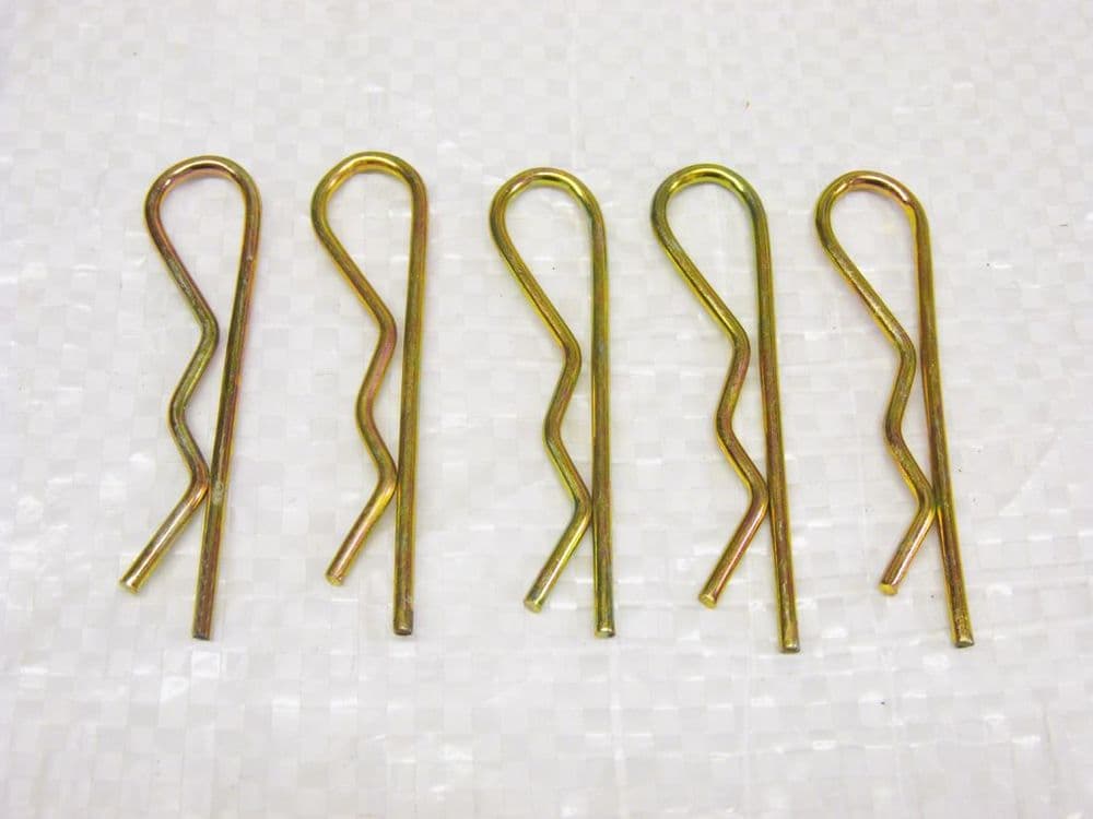 R Clips Zinc Plated 2MM x5 Retaining Spring Beta Split Pin Cotter Grip