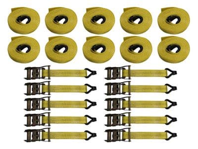 Yellow 35MM X 5M Tie Down Ratchet Strap Lashings