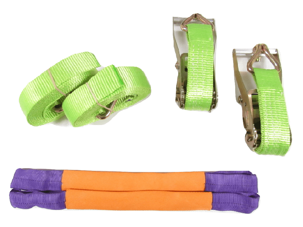 x2 Hi Vis Recovery Strap Kit 50MM x 4M | SecureFix Direct