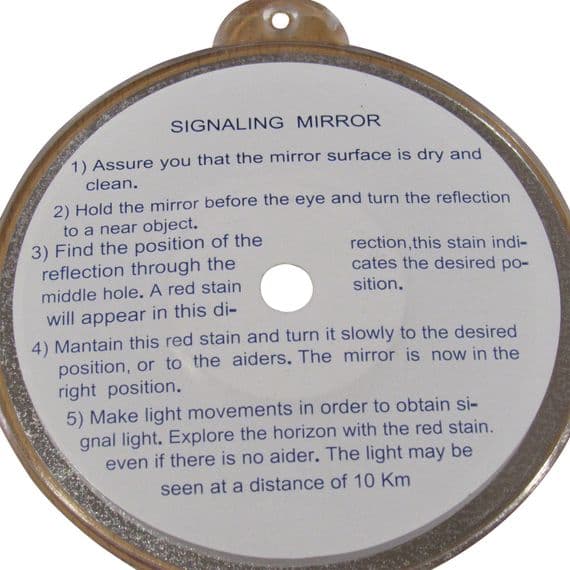 Signalling Mirror Survival Safety Emergency Rescue Life Saving Signal ...