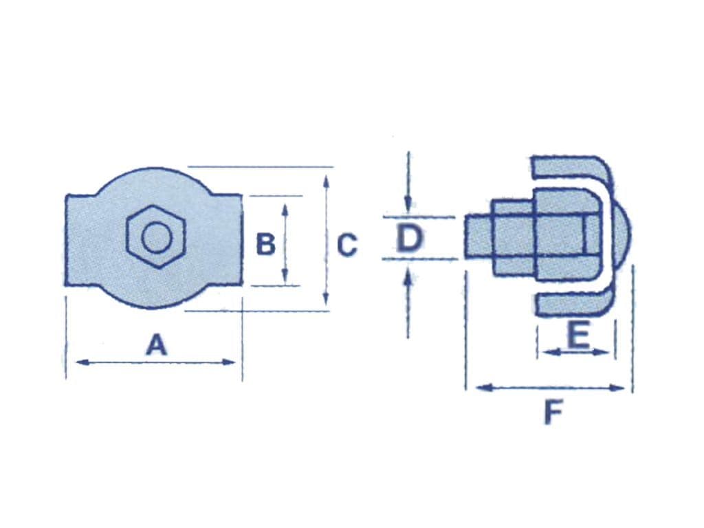 Wire Rope Grips Stainless Simplex 6MM | SecureFix Direct