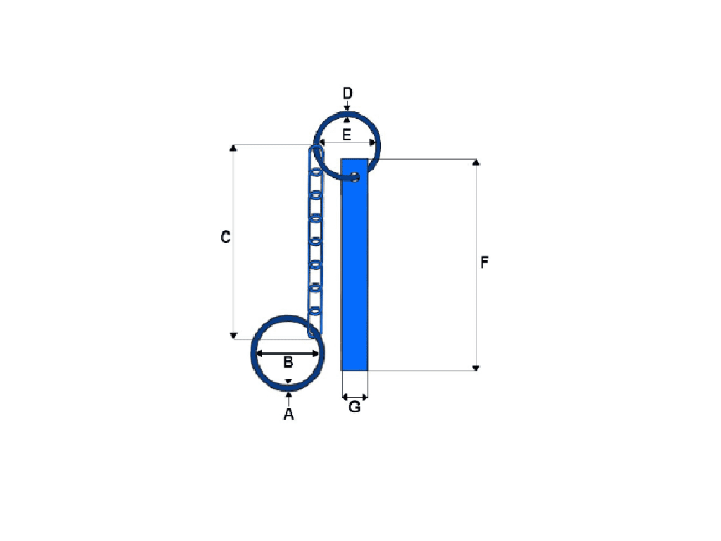 Small Acrow Prop Pin With Chain And Ring - Scaffolding Shoring Support Band