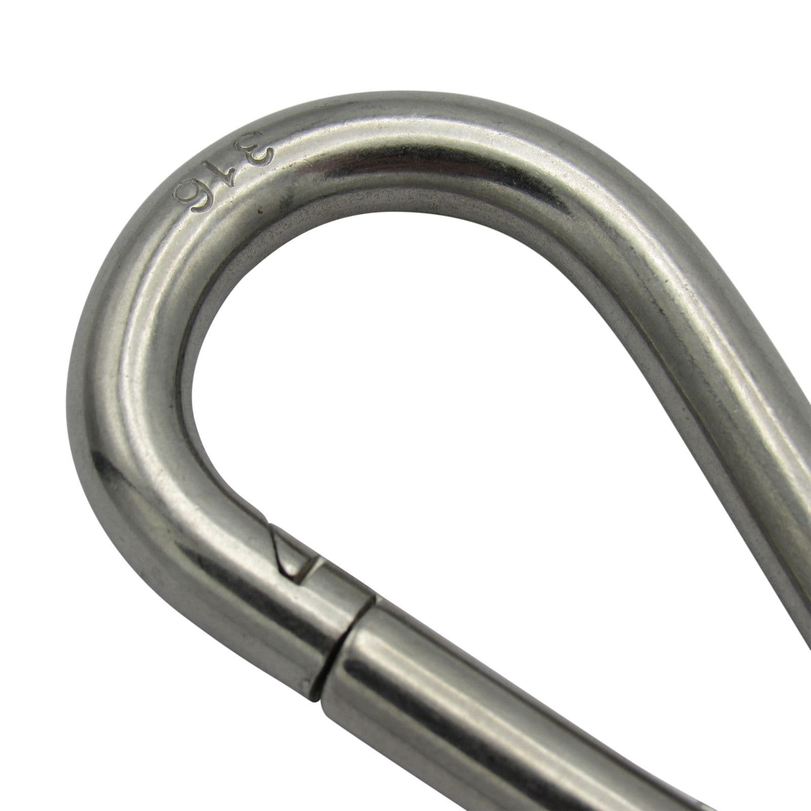 Stainless Steel Carbine Hook with Eye 6MM | SecureFix Direct