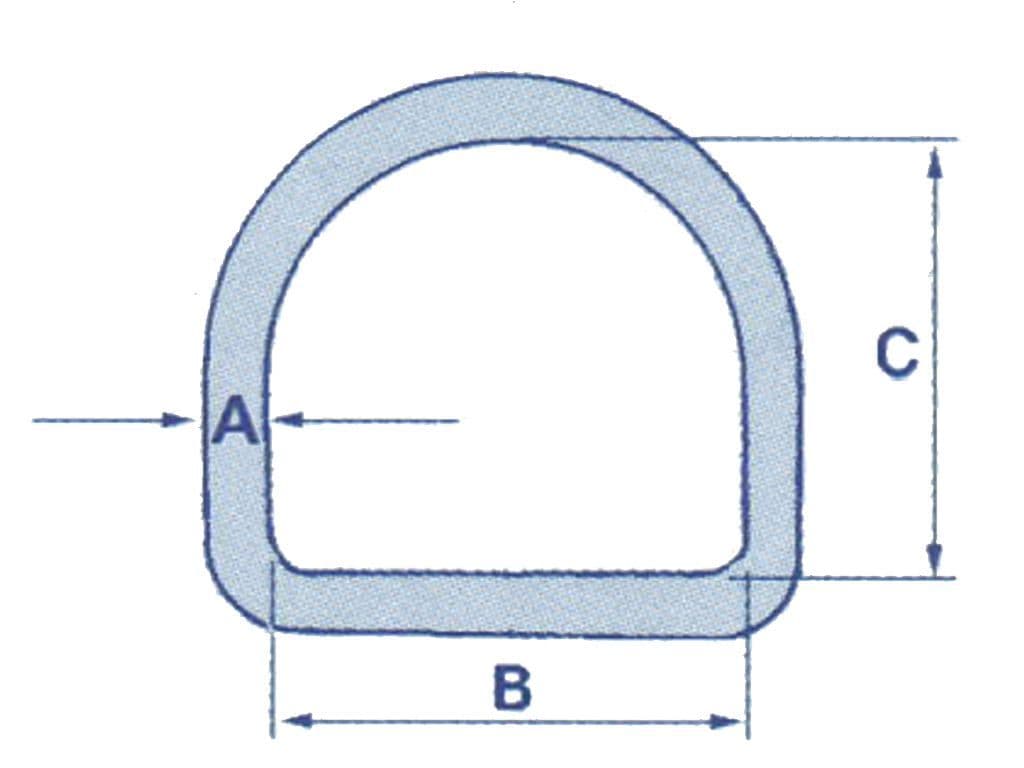 4MM x 25MM D Ring Stainless 316 | SecureFix Direct