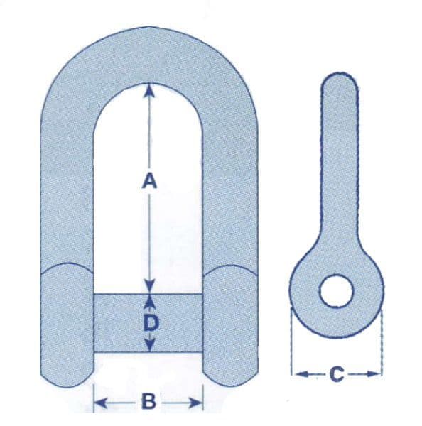10MM Stainless D Shackle with Allen Head | SecureFix Direct