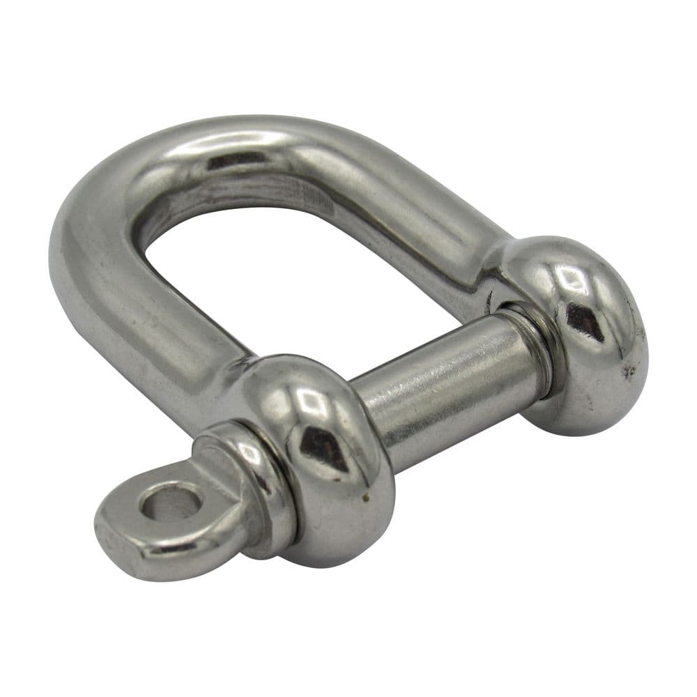 16MM Stainless D Shackle with Collar Pin | SecureFix Direct