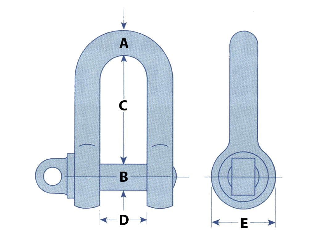 Stainless D Shackle with Screw Pin 4T | SecureFix Direct