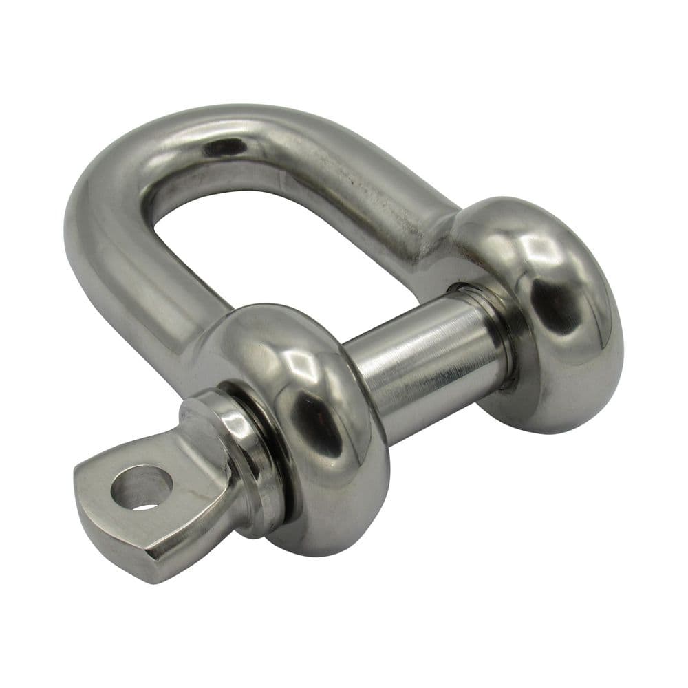 Stainless D Shackle with Screw Pin 4T | SecureFix Direct