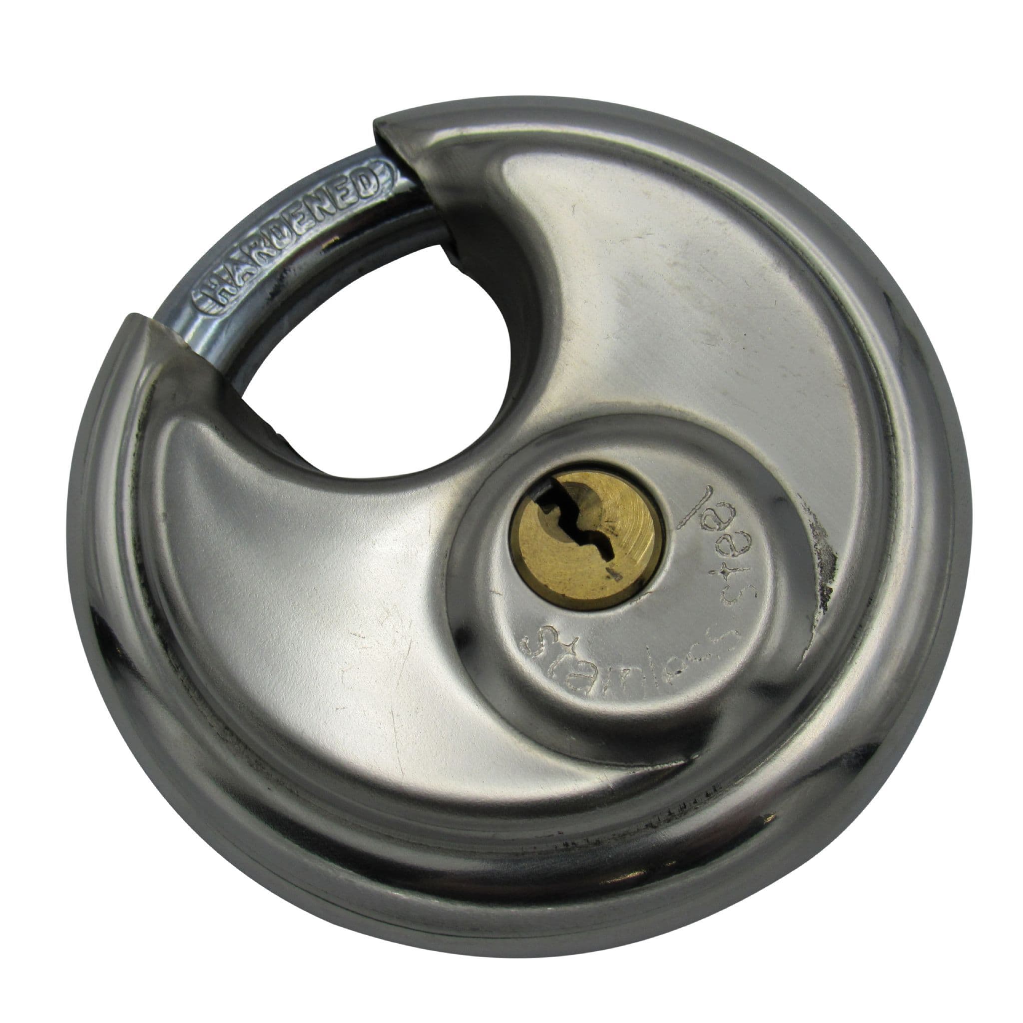 Stainless Steel Round Padlock | Securefix Direct