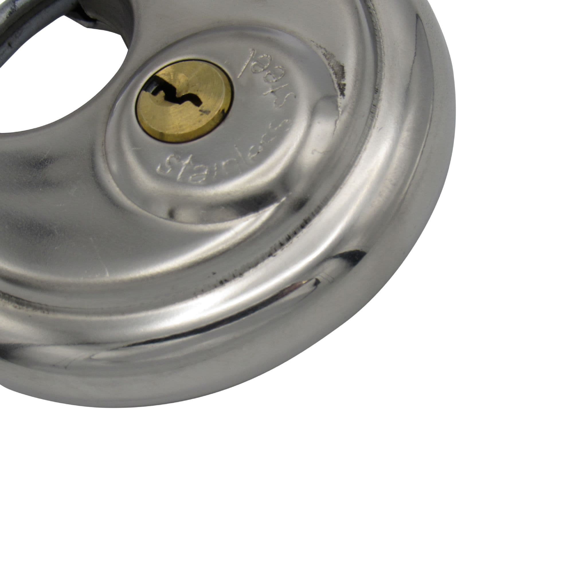 Stainless Steel Round Padlock | Securefix Direct