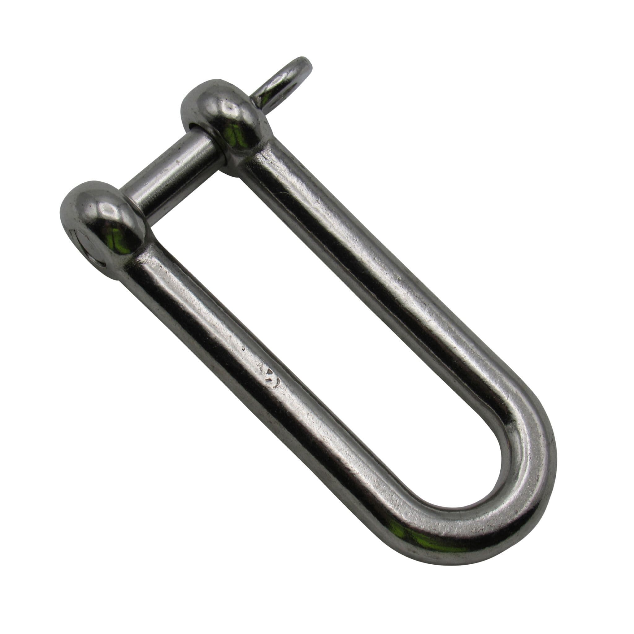 Long D Shackle 4 - 12MM Stainless Steel | SecureFix Direct