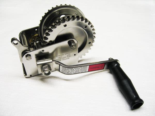 Stainless Steel Hand Winch 1600LB | SecureFix Direct