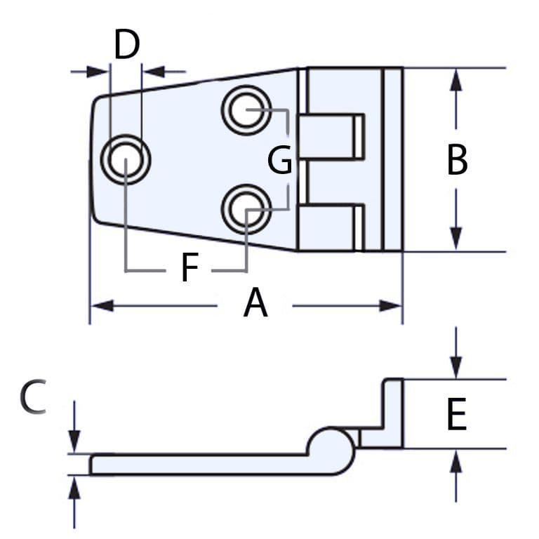 Heavy Duty Offset Hinge 52MM | SecureFix Direct
