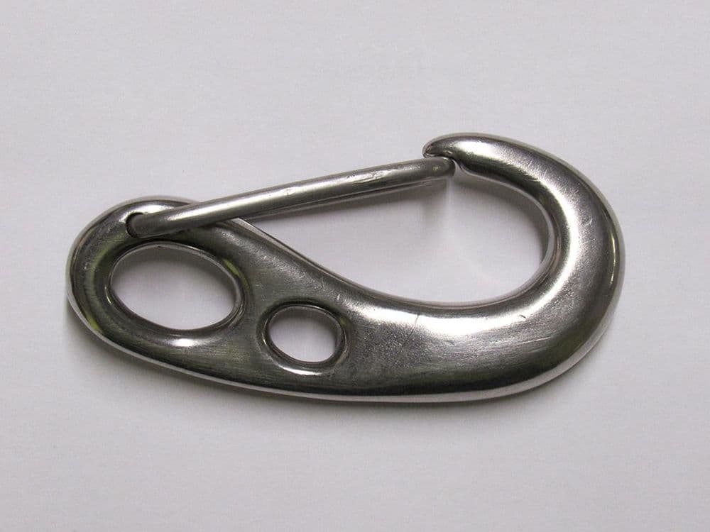 75MM Stainless Snap Hook Tack Double Eye | SecureFix Direct