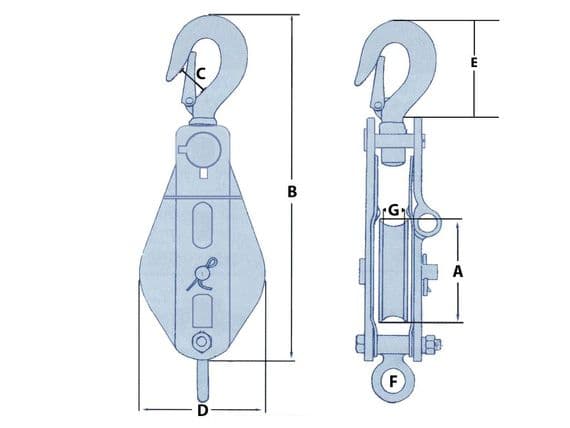 Snatch Block 125MM Stainless Steel | SecureFix Direct